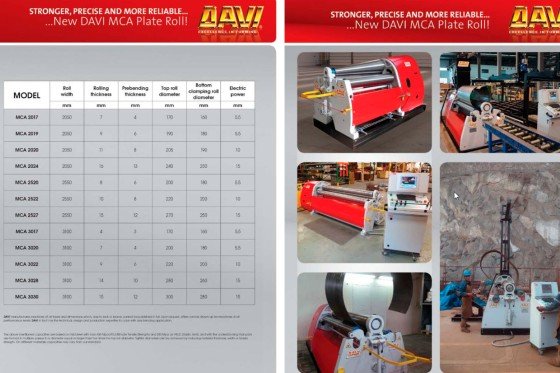 DAVI - MCA 2024 4 roll plate bender used | Mach4Metal