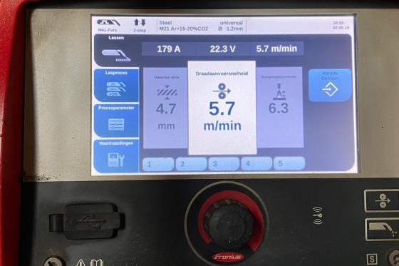 TPS 500 I + WF 25 i Welding machine used | Mach4Metal