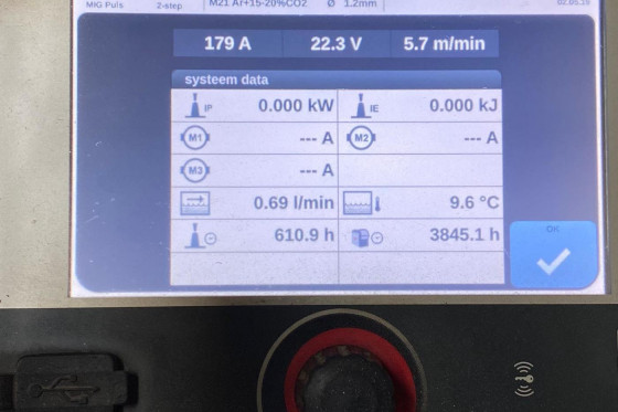 TPS 500 I + WF 25 i Welding machine used | Mach4Metal