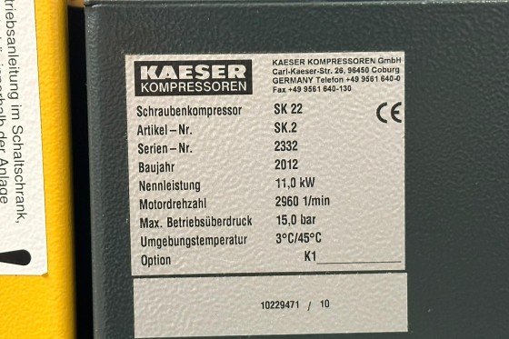 Kaeser - SK 22 Other metal cutting used | Mach4Metal