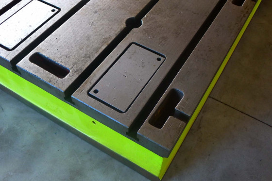 (5x) Floorplates 5000 x 2700 x 400 mm T slotted bed plate used | Mach4Metal