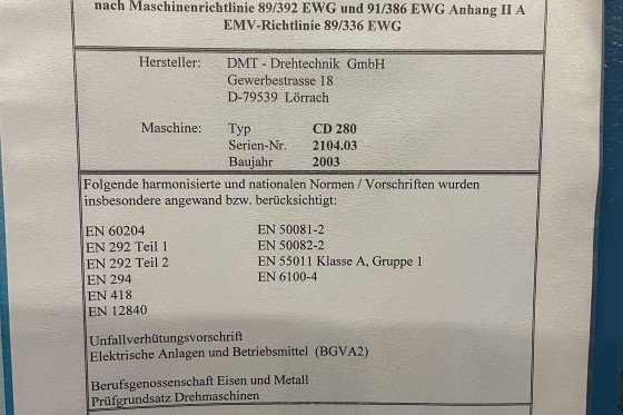 DMT KERN - CD 280 CNC lathe used | Mach4Metal