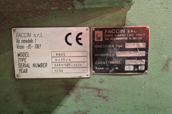 FACCIN - 4HEL 6144 4 roll plate bender used | Mach4Metal