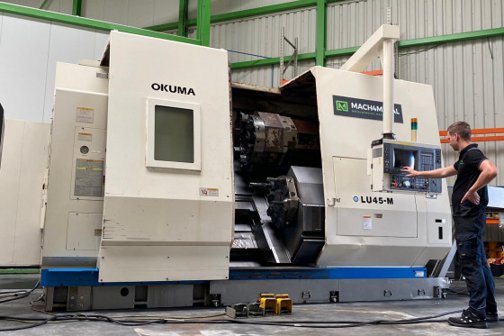 Okuma - LU-45M CNC Lathe with c-axis used | Mach4Metal