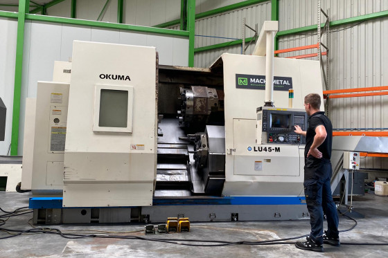 Okuma - LU-45M CNC Lathe with c-axis used | Mach4Metal